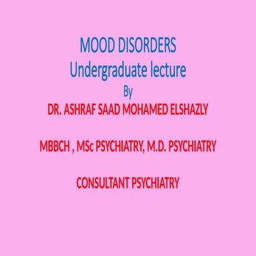 MOOD DISORDERS ( BIPOLAR AFFECTIVE DIOSRDERS | PPTX