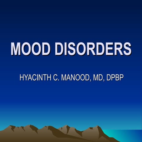 Mood disorders, Psych II | PPT
