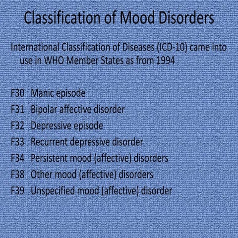 Mood disorders | PPTX