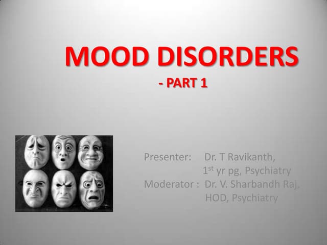 A presentation on classification of mental disorders | PPTX