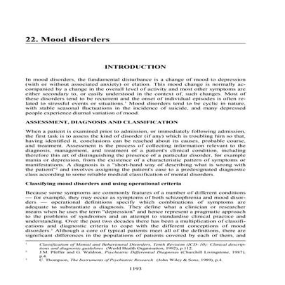 Mood disorders | PDF