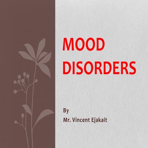 Mood disorders | PDF