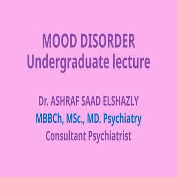 MOOD DISORDERS - UNIPOLAR DISORDERT.pptx