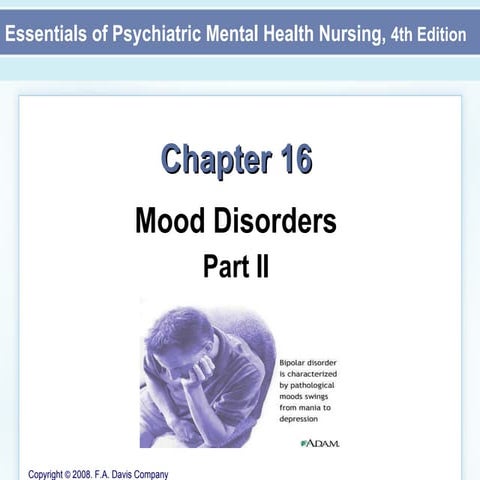 Mood Disorders Mental Health Nursing Chapter 16 Part Ii | PPT