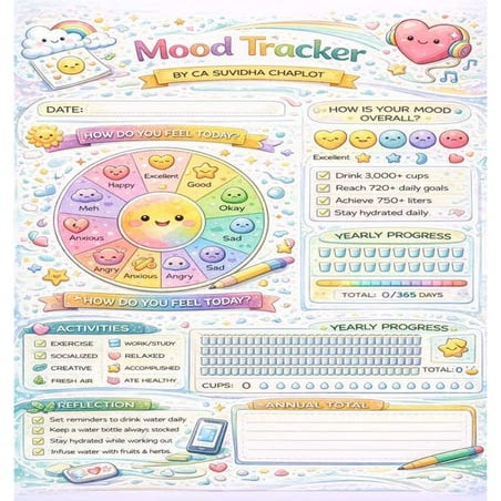 Mood Tracker - Track Your Daily, Weekly, Monthly, Quarterly & Yearly ...