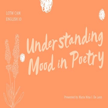 Mood in Poetry | PPTX