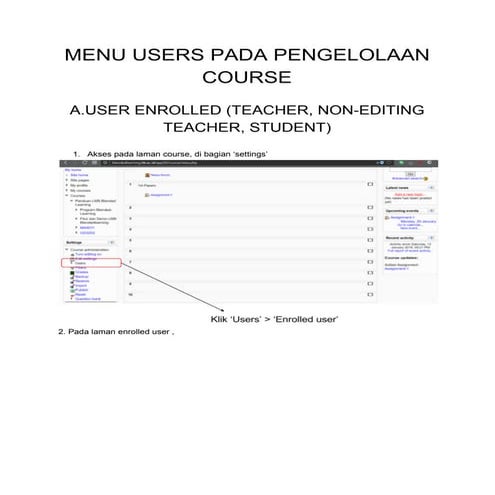 Moodle 2 course users settings | PDF