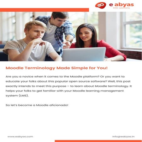 Moodle Terminology Made Simple for You - eAbyas Info Solutions | PDF