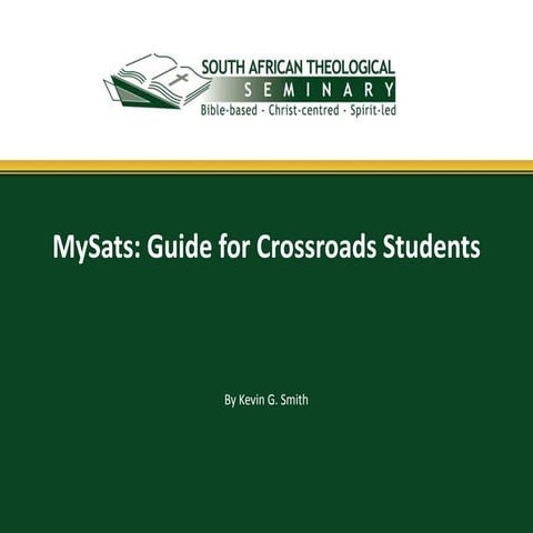 Moodle Guide for Crossroads Students | PPTX