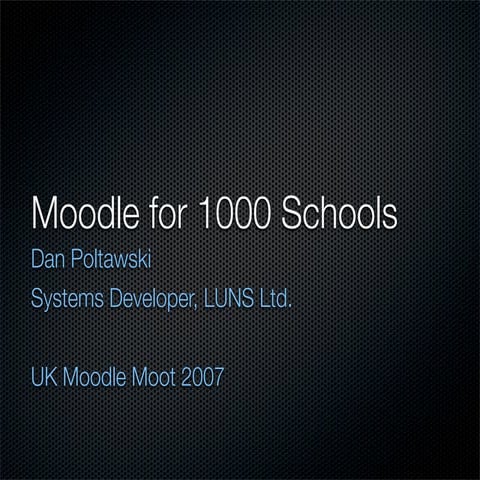 Moodle for 1000 Schools | PPT