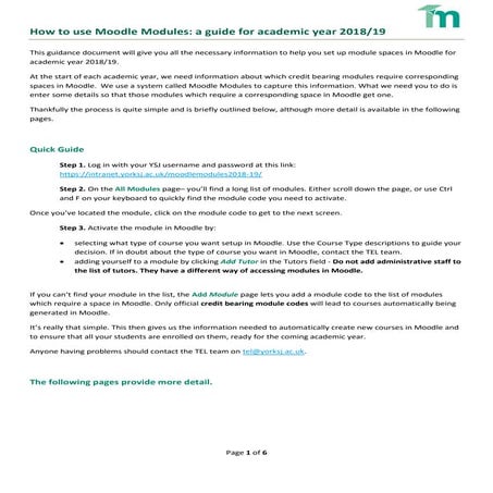 Creating moodle courses step by-step guide 19-20 | PDF