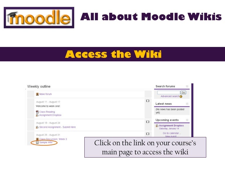 Moodle Wikis: For Students