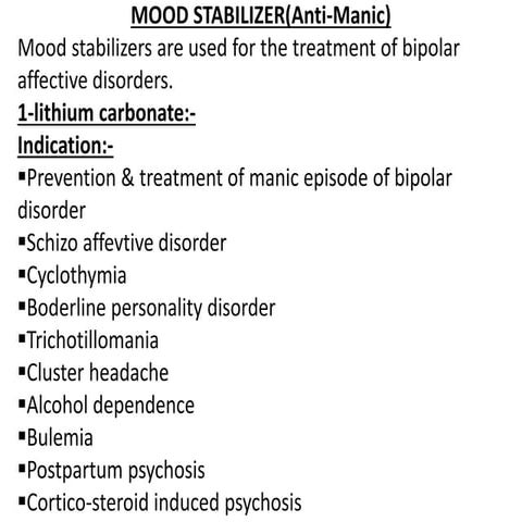 Mood stabilizer | PPTX