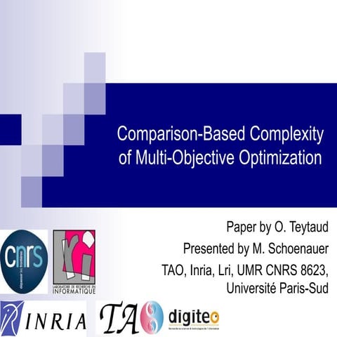 Complexity of multiobjective optimization | ODP | Computer Software and Applications | Computing