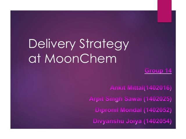 Moon chem Case Study | PPTX