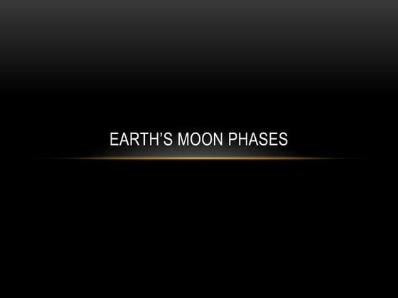 The 8 phases of moon grade 5 lesson in Science | PPT