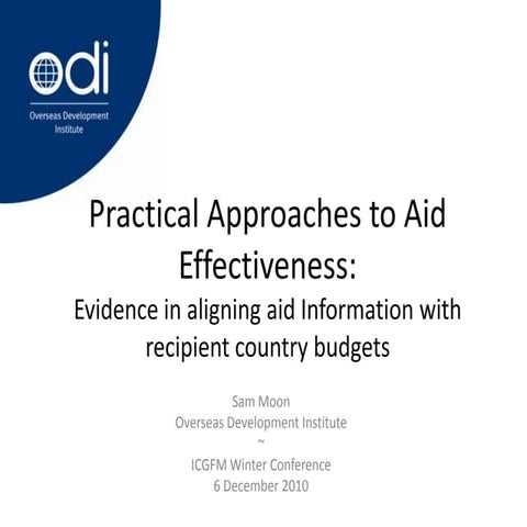 Moon practical approaches to aid effectiveness | PPT