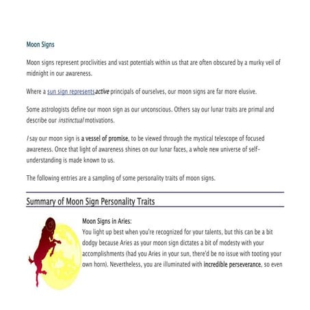 Moon in Capricorn: Unveiling Personality Traits and Life Impact | PDF