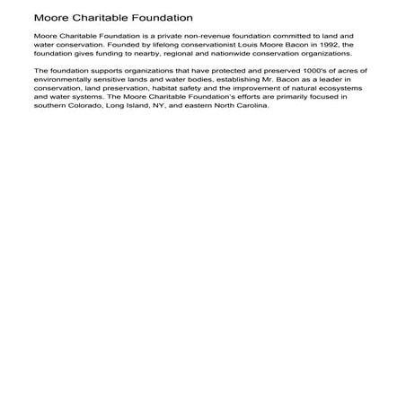 Moore Charitable Foundation | PDF