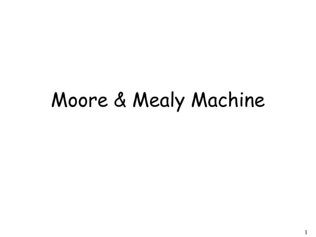 Moore Mealy Machine Conversion | PPTX