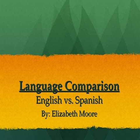 Moore - Language Comparison -ESL 502 | PPT