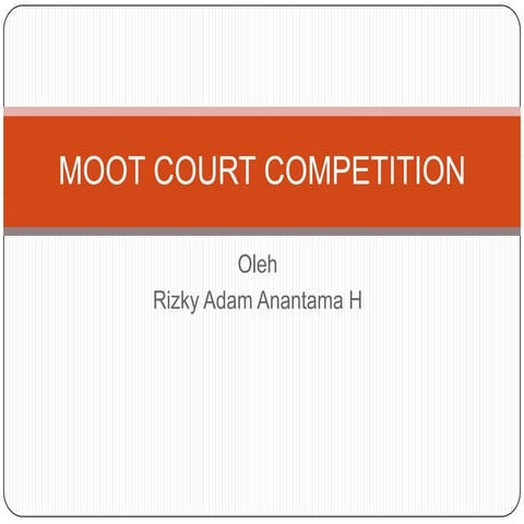 Moot court competition | PPTX