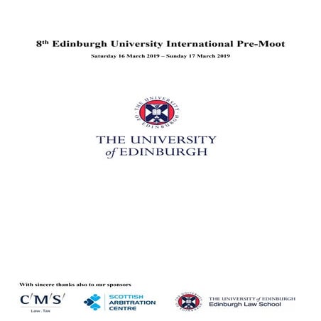 8th Edinburgh University Pre Vis Moot | PDF