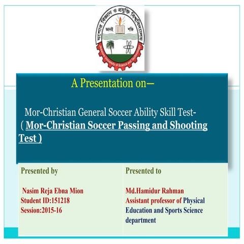 Mor christian general soccer ability skill | PPTX