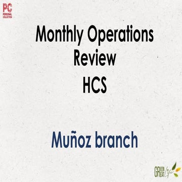 MOR template for Review of HCS in Monthly operation | PPTX