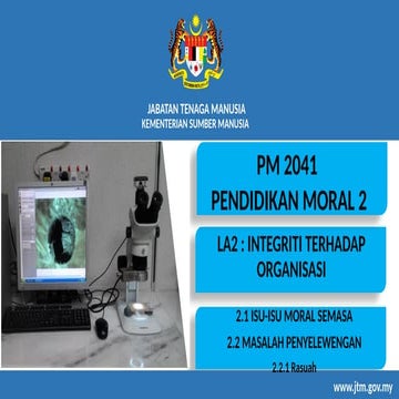 Moral 2 - SLOT 3 LA2 INTEGRITI TERHADAP ORGANISASI.pptx