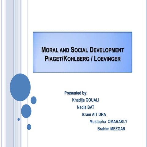 Moral and social development | PPTX