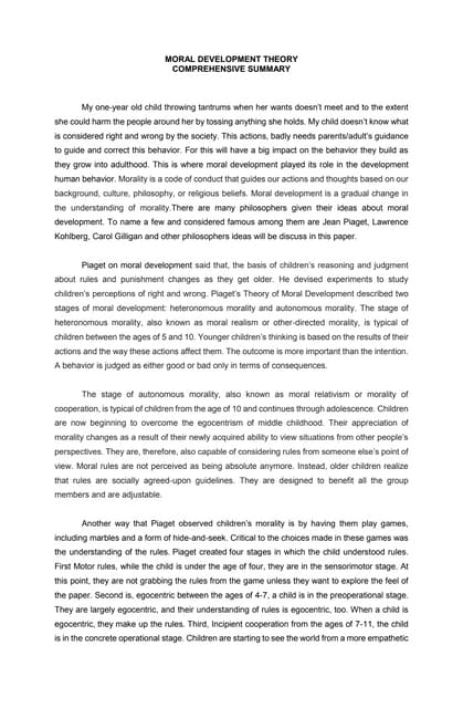 Gilligan’s theory of moral development | PPT