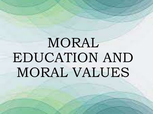 Moral values | PPT