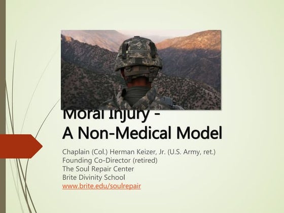Intro to Moral Injury | PPTX | Injuries | Diseases and Conditions