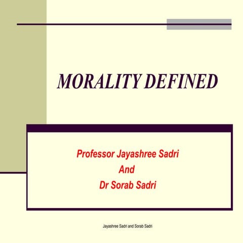 Morality defined | PPT