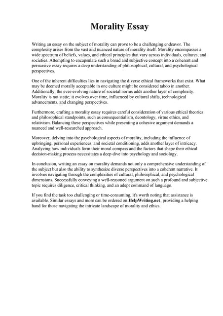Essay On Morality.pdf