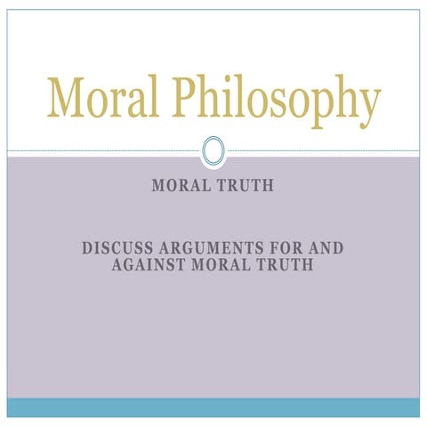 Moral philosophy | PPTX