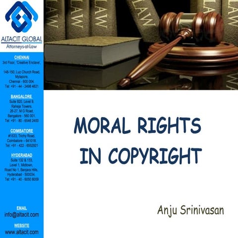 Moral rights in copyright | PPT