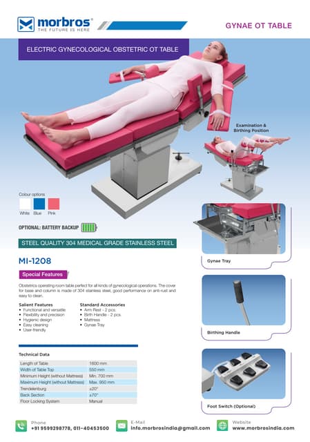 C-ARM Compatible Electric Operation Theatre Table | PDF