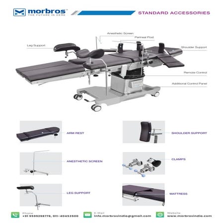 Standard Accessories for Operation Theatre Table | PDF