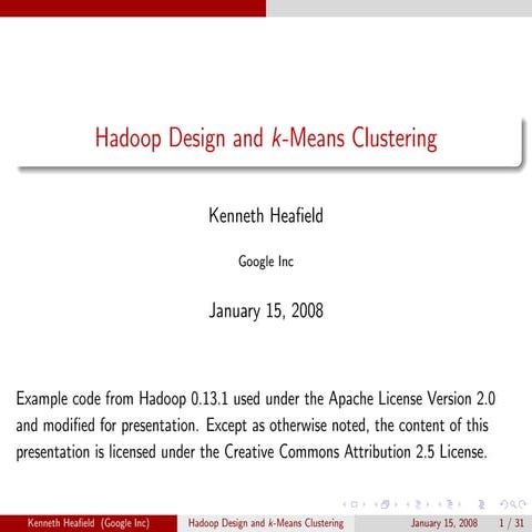 Hadoop Design And K Means Clustering Ppt 8926