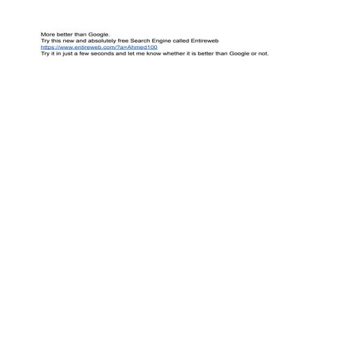 This is more better than Google and absolutely free. | PDF