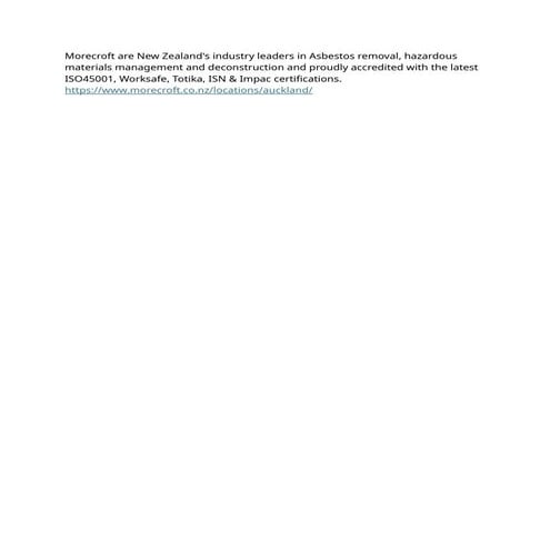 Morecroft are New Zealand industry leader | PDF