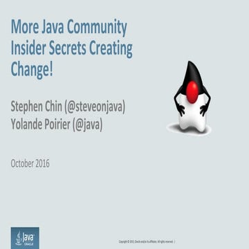 More Java Community Insider Secrets Ppt