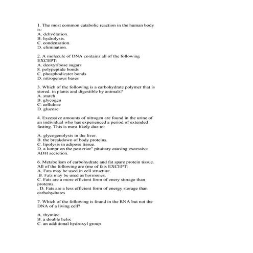 More Mcat Questions | DOC