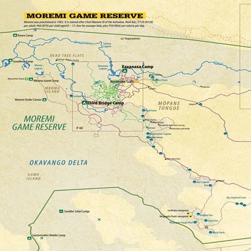 Moremi Game Reserve Map | PDF