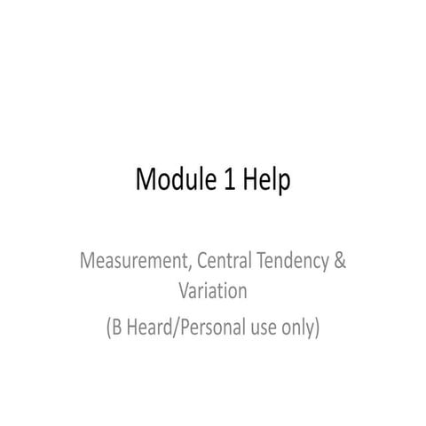 Module 1 Help | PPT