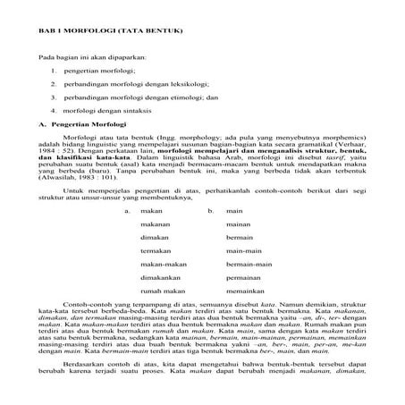 Morf, Morfem, dan Alomorf | DOCX