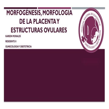 MORFOGÉNESIS, MORFOLOGIA DE LA PLACENTA Y ESTRUCTURAS.pptx