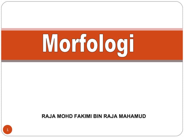Morfologi bahasa melayu | PDF